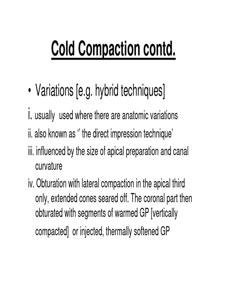 Cold Compaction Procedure | PDF