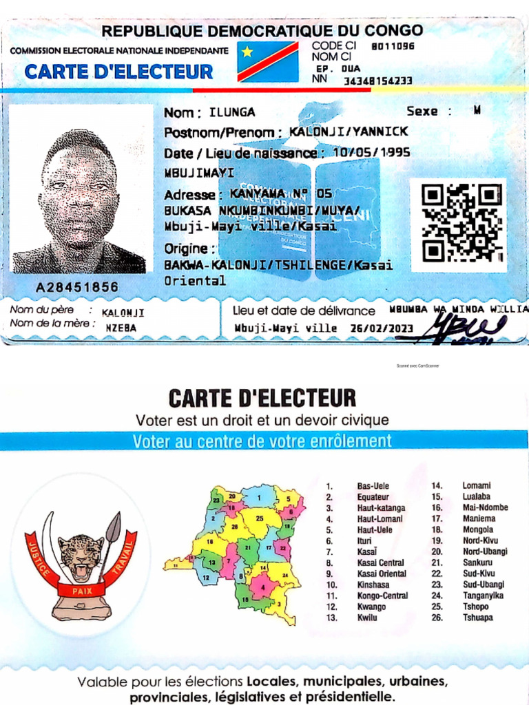 Carte d'electeur 2022-2023 | PDF