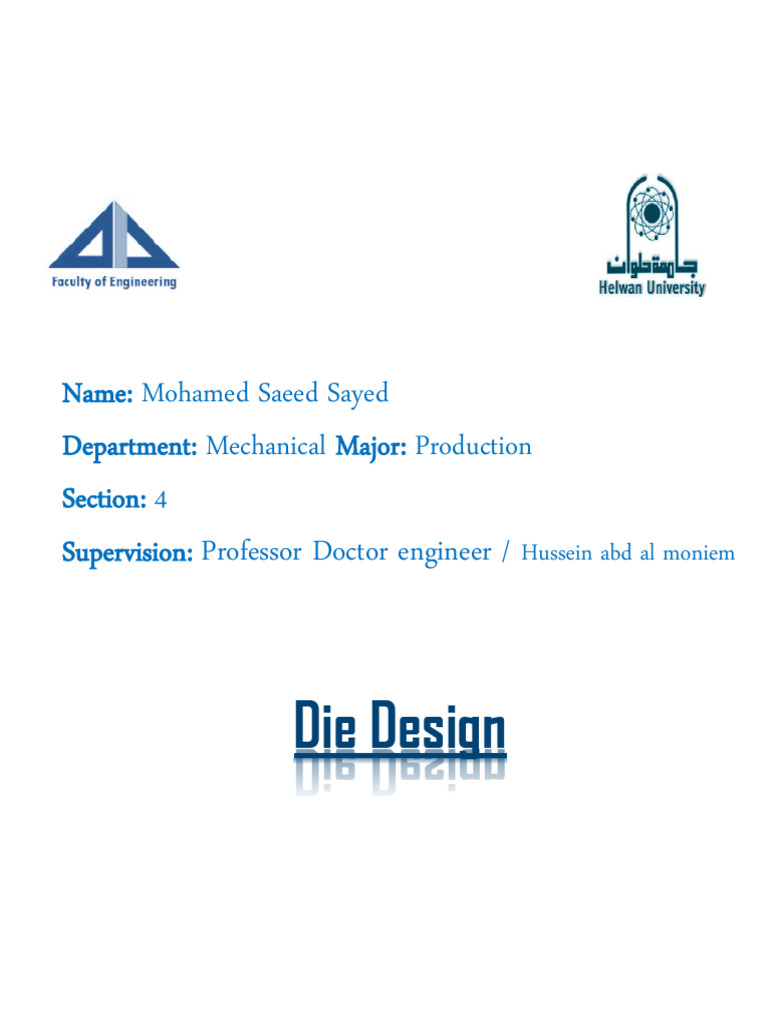 Die Design | PDF | Sheet Metal | Strength Of Materials