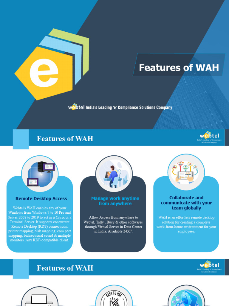 Features of WAH Server | PDF | Remote Desktop Services | Computing