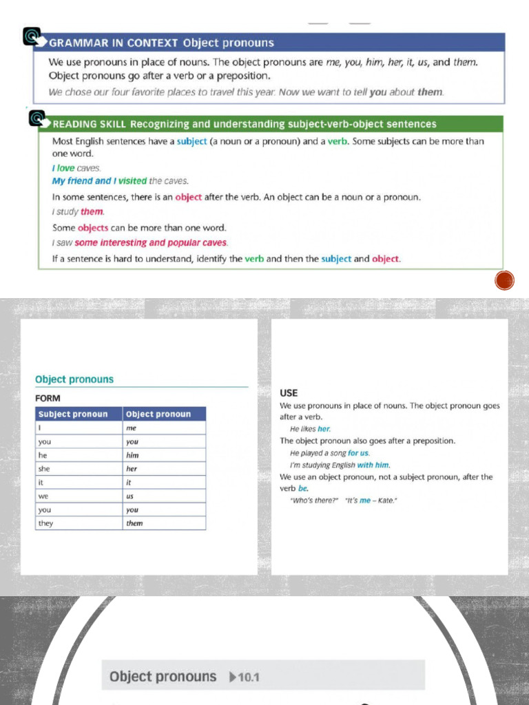CLASS 8 (Object Pronouns) | PDF