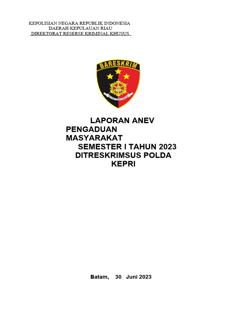 Laporan Anev Dumas | PDF