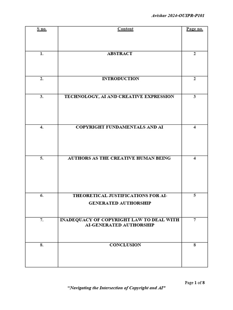 Navigating the Intersection of Copyright and AI | Download Free PDF | Artificial Intelligence ...