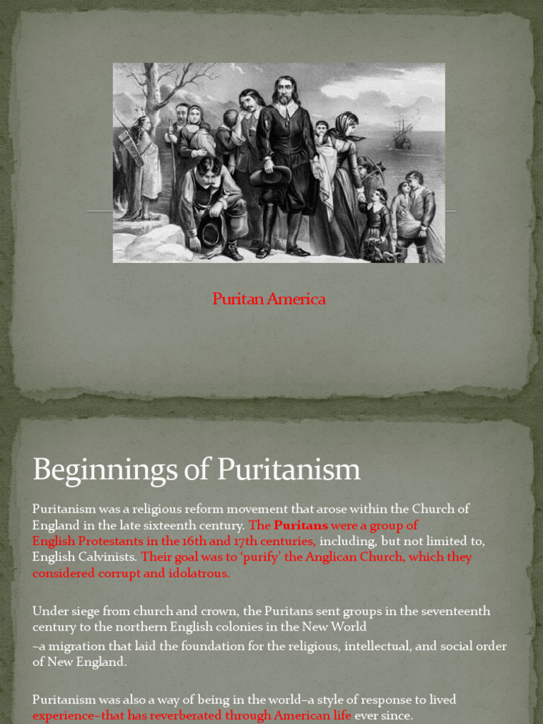 Puritanism: Origins and Impact in America | PDF | Plymouth Colony ...