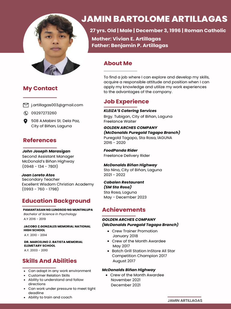 Jamin Resume PDF | PDF