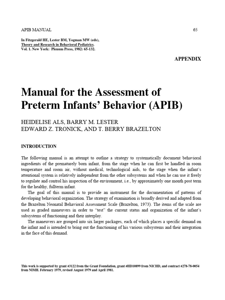 APIB Manual With HAEdits 1feb2011 Currently Used | PDF | Sleep | Stimulus (Physiology)