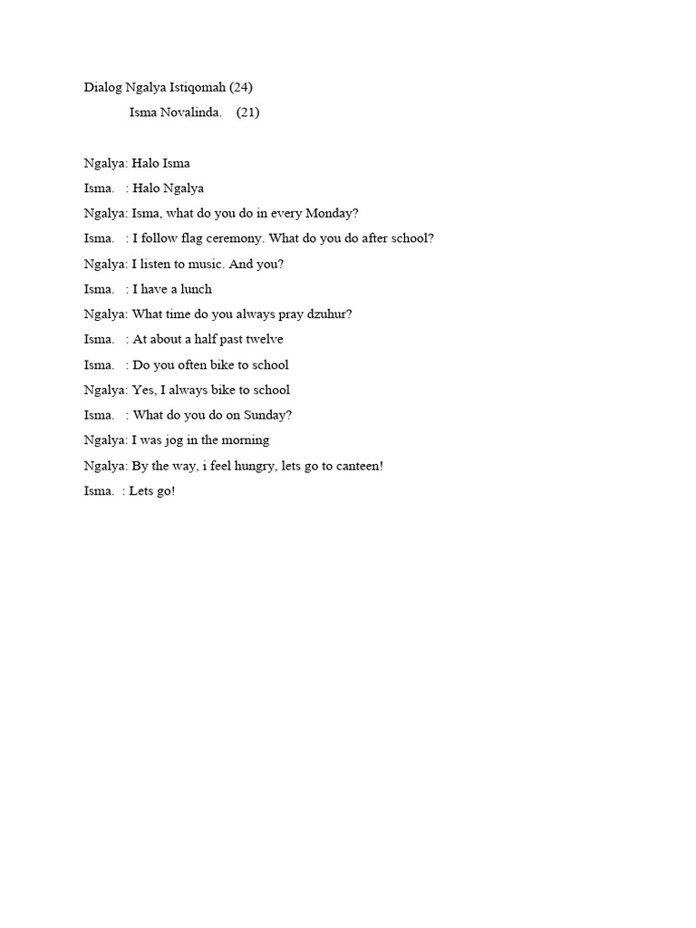 Teks Daily Routine | PDF