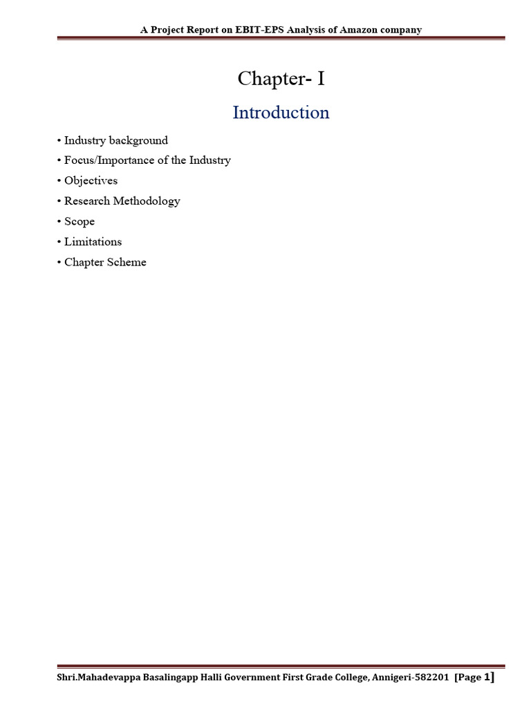 Project Report Chapters No 1 to 4 | PDF