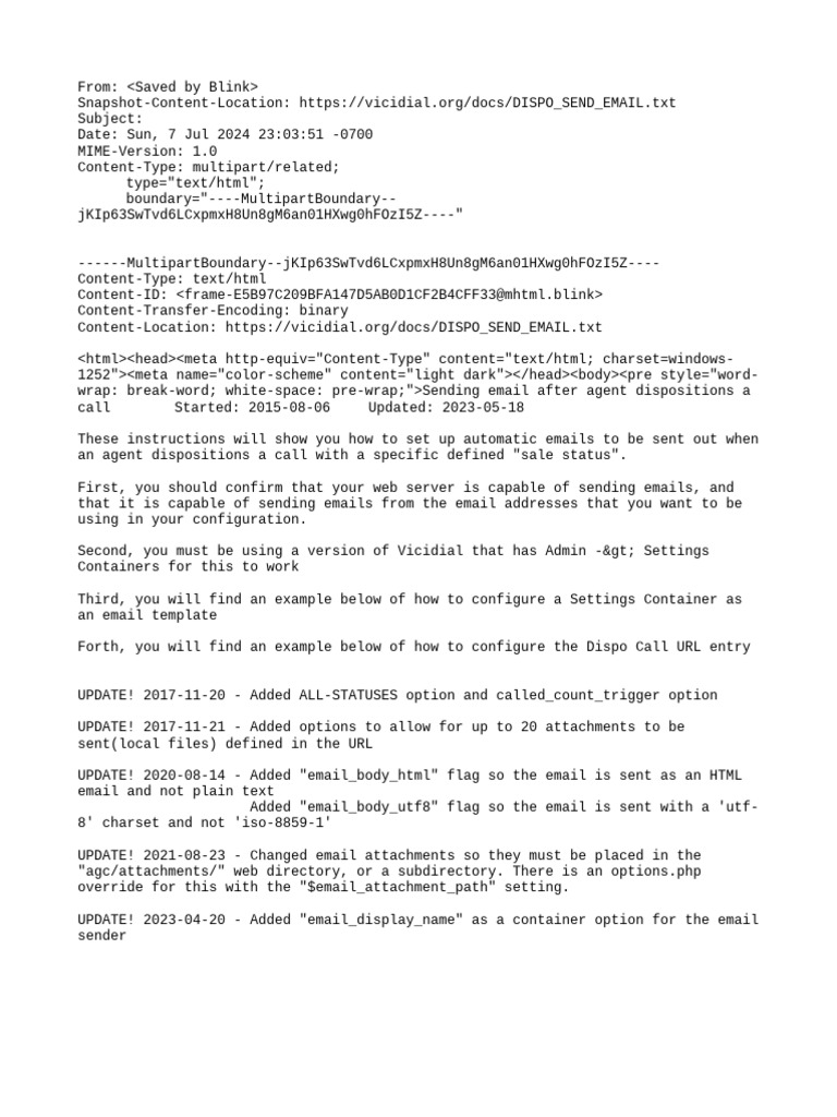 Docs DISPO SEND EMAIL | PDF | Internet | Computing