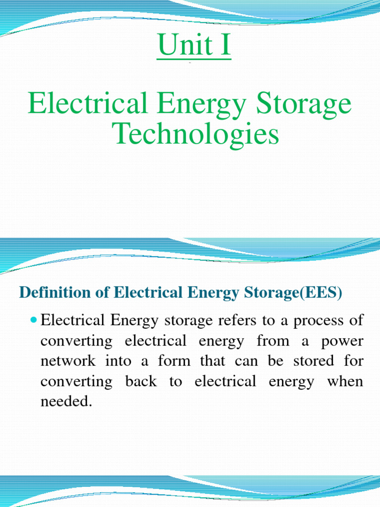 Ess Unit1 | PDF | Electric Power | Electric Power Transmission