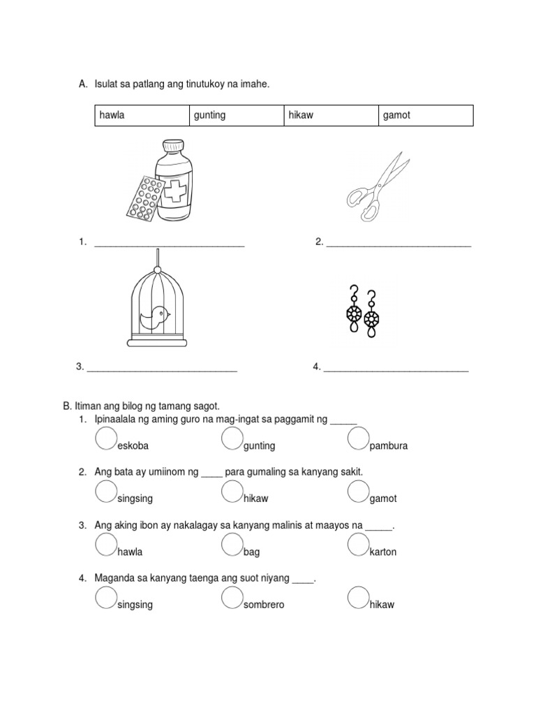 Filipino Grade 2 test guide | PDF