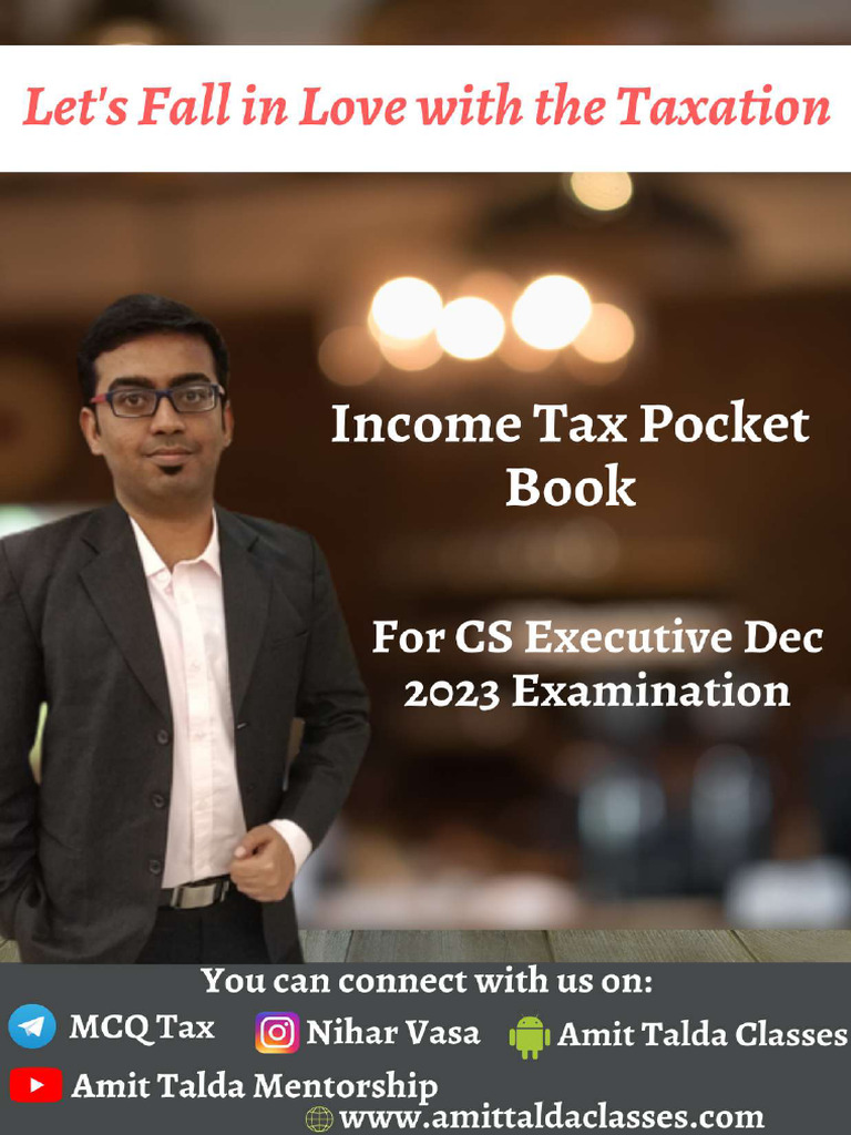 DT Pocket Revision Book - D23 | PDF | Capital Gains Tax | Expense