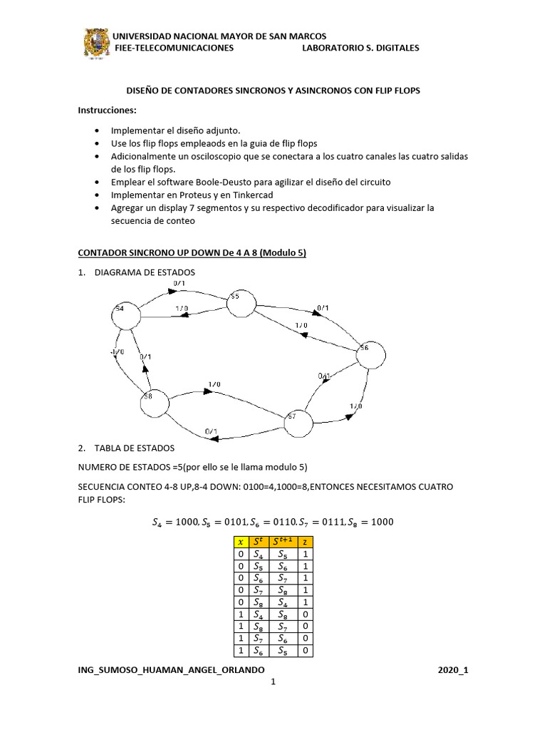 9.-Lab Contador Up Down Sync Async 2020 2 | PDF | Ingeniería Informática | Electrónica