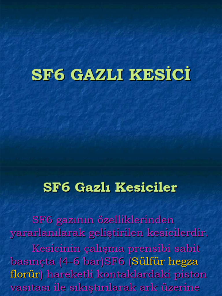 6 Kesi̇ci̇ler-2 (SF6 Gazli Kesi̇ci̇ler) | PDF