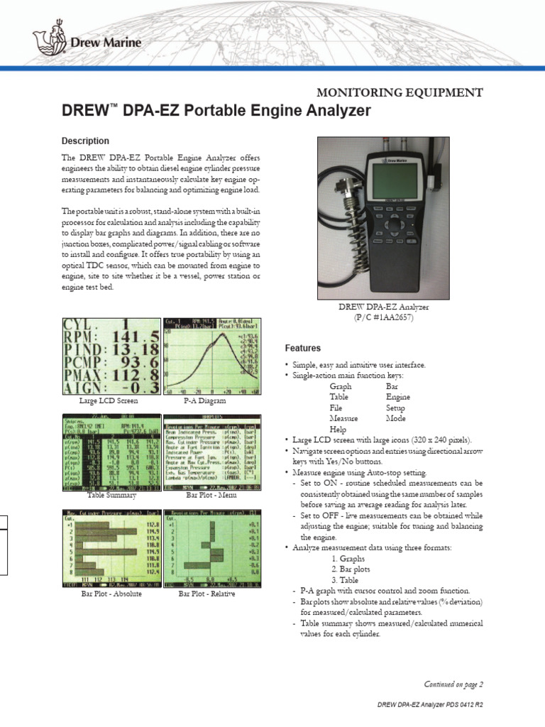 DREW_DPA-EZ_Analyzer_PDS | Download Free PDF | Calibration | Icon ...