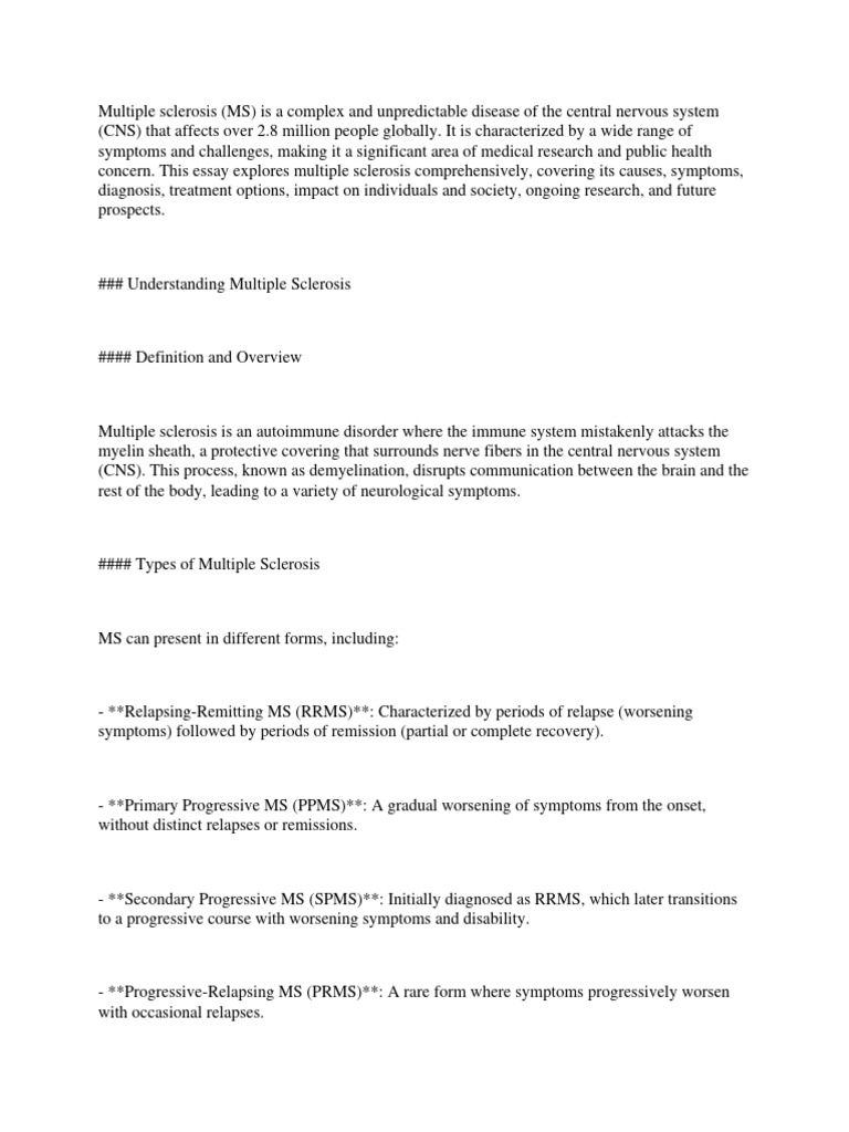 Multiple Sclerosis (till we know) | PDF | Multiple Sclerosis ... Multiple Sclerosis (till we know) | PDF | Multiple Sclerosis ...