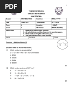 MATHS PAPER 1 GRADE 4 Final | PDF