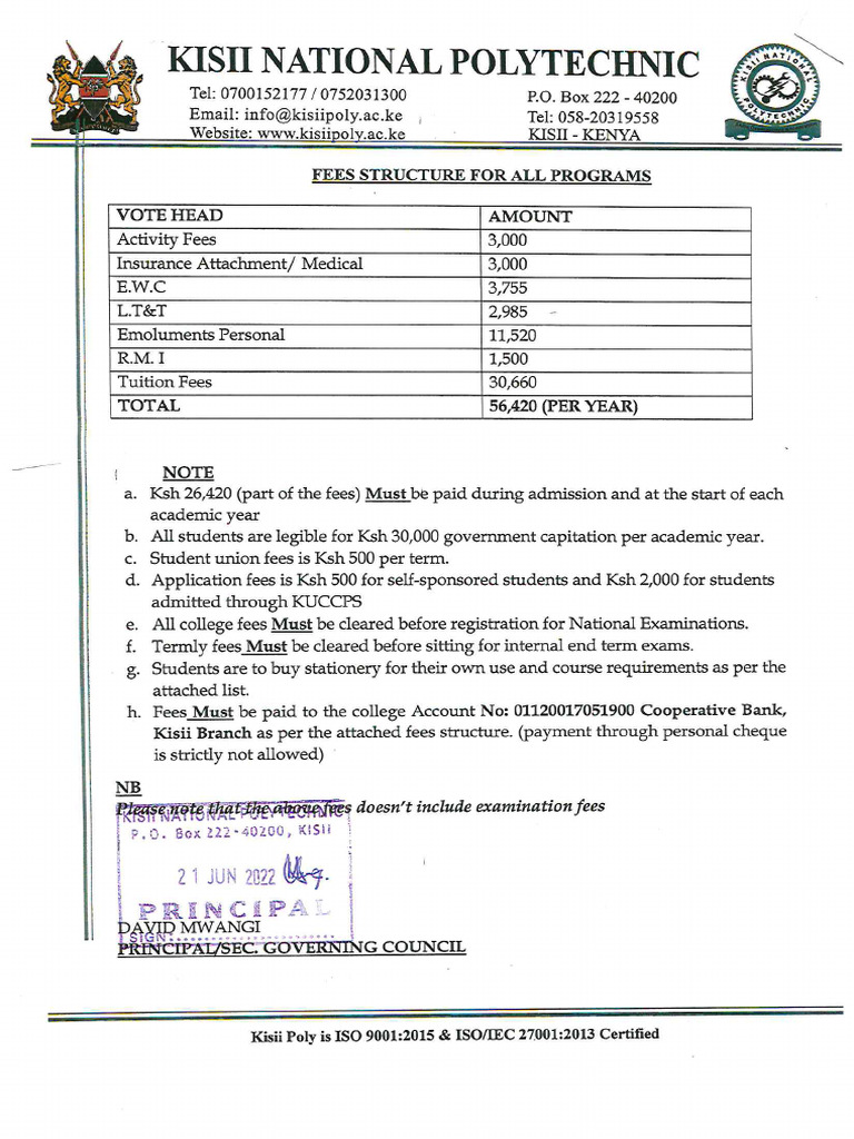 Fee Structure | PDF