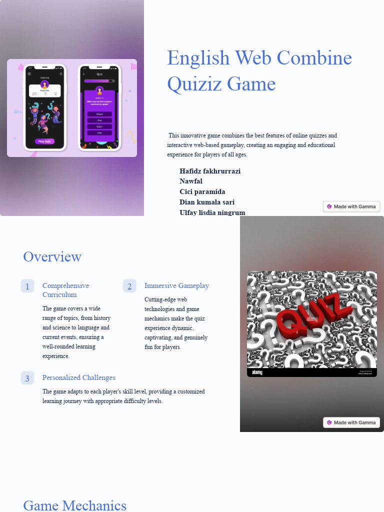 Interactive Quiz Game for Learning | PDF | Analytics