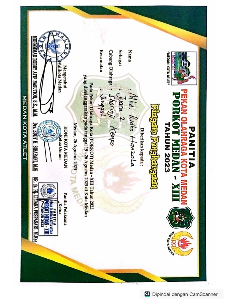 Sertifikat Dan Piagam Iboy | PDF