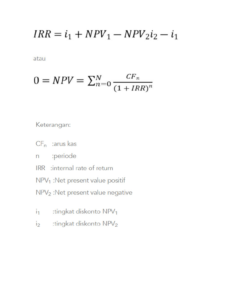 IRR Dan BEP | PDF | Karier & Perkembangan | Bisnis