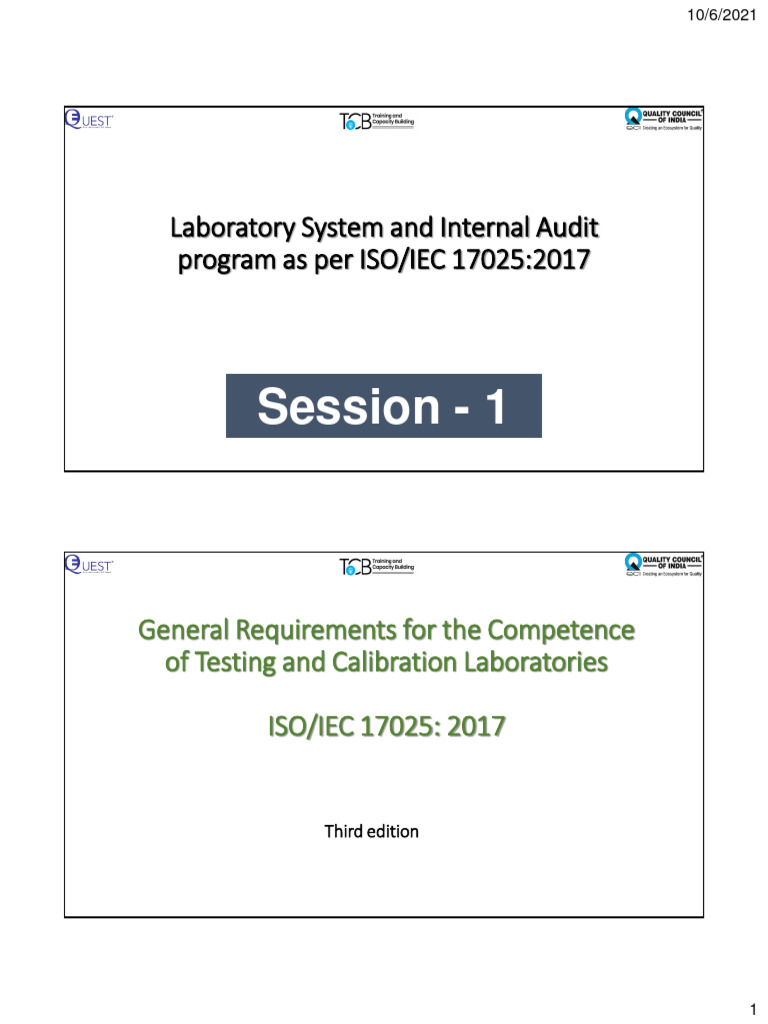 ISO/IEC 17025:2017 Laboratory Audit Guide | PDF | Verification And ...