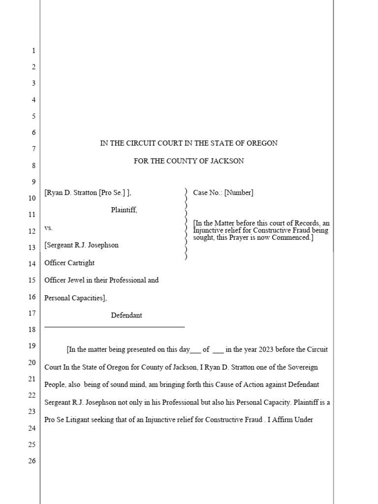 Pleading Paper Template | PDF