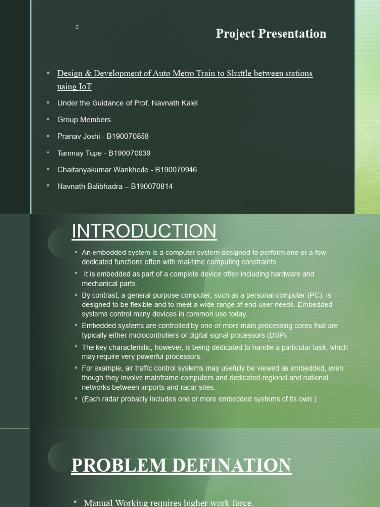 Project Presentation | PDF | Embedded System | Digital Signal Processor