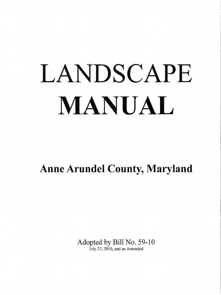 Landscape Manual Final | PDF