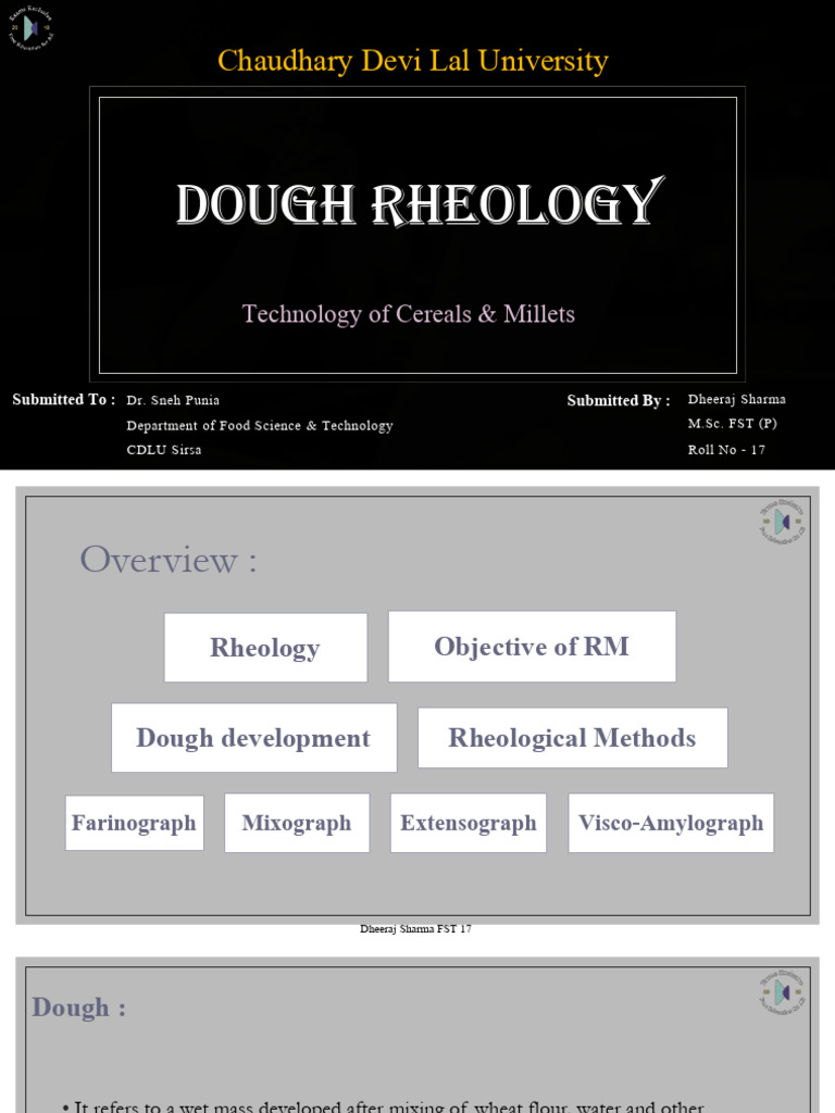 Dough Rheology | PDF | Rheology | Viscosity
