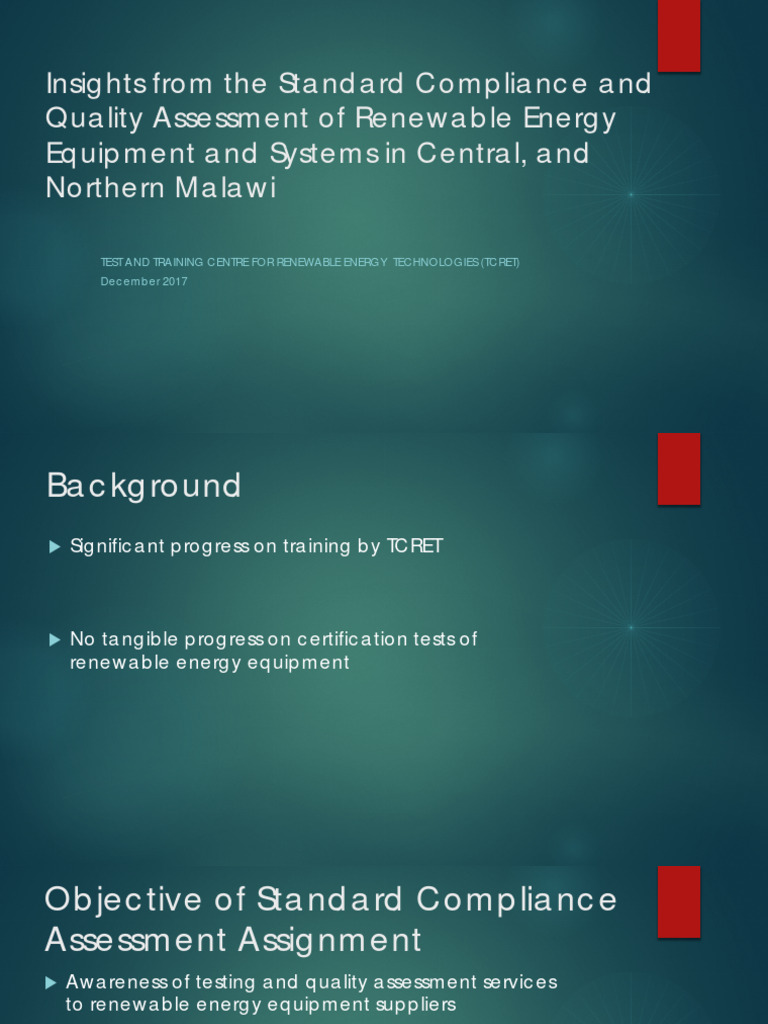 Presentation On A Snap Survey On RE Standards Compliance | PDF | Power ...