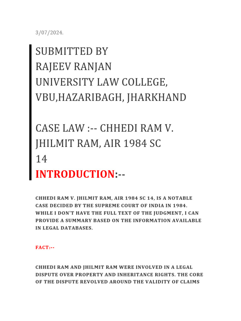 Case Brief | PDF