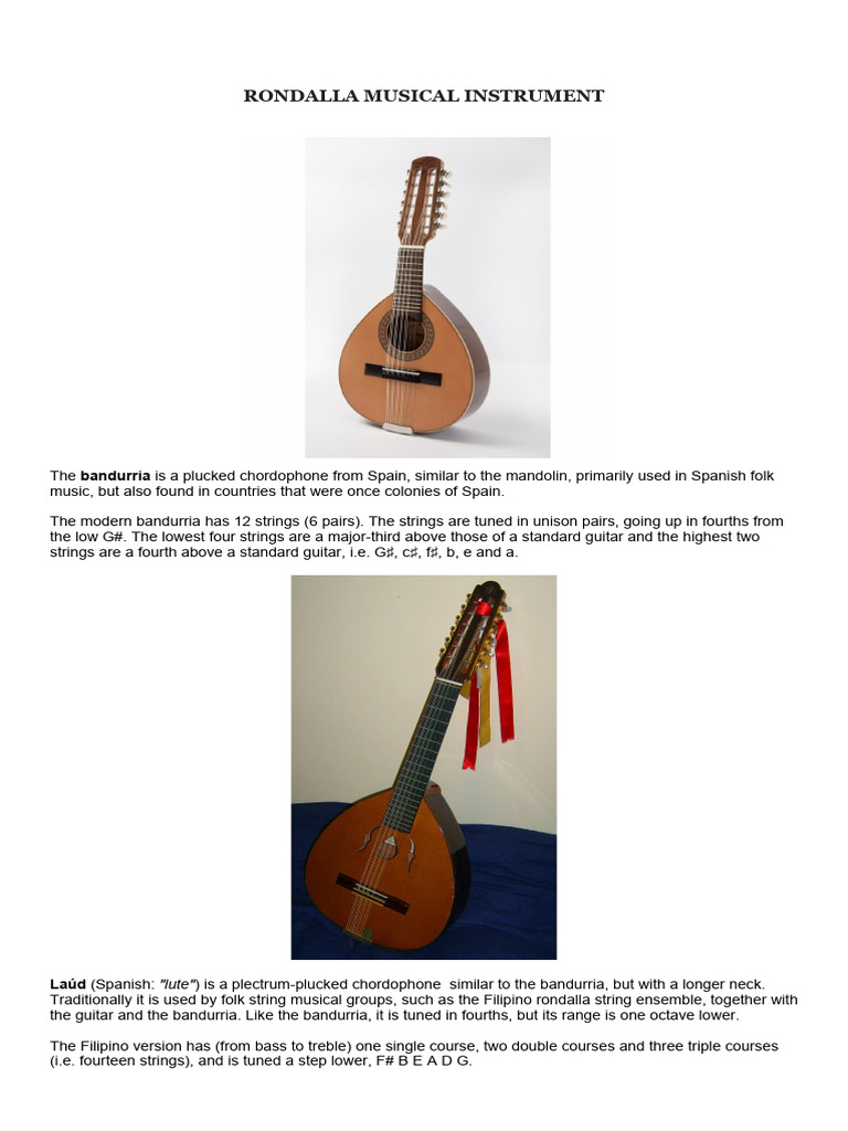 RONDALLA MUSICAL INSTRUMENT | PDF | Guitars | String Instruments