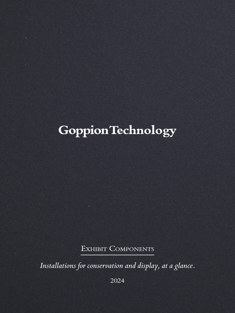 Goppion Exhibit Components Essential 2024 | PDF | Museum