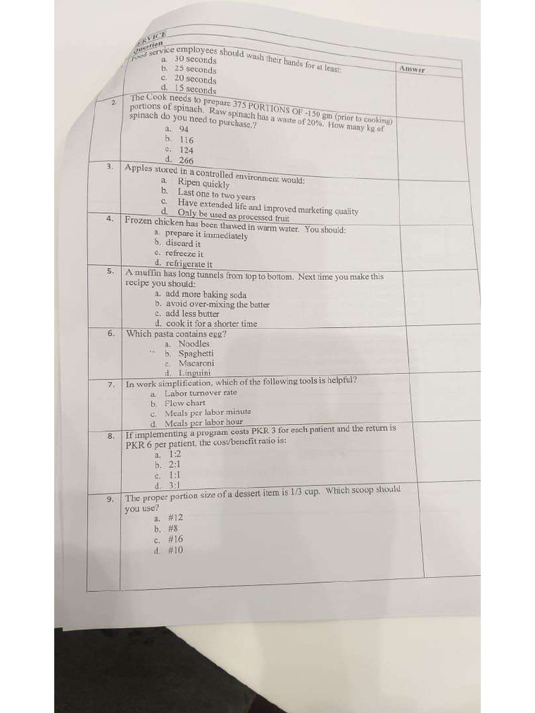 Rd. Past Paper | PDF