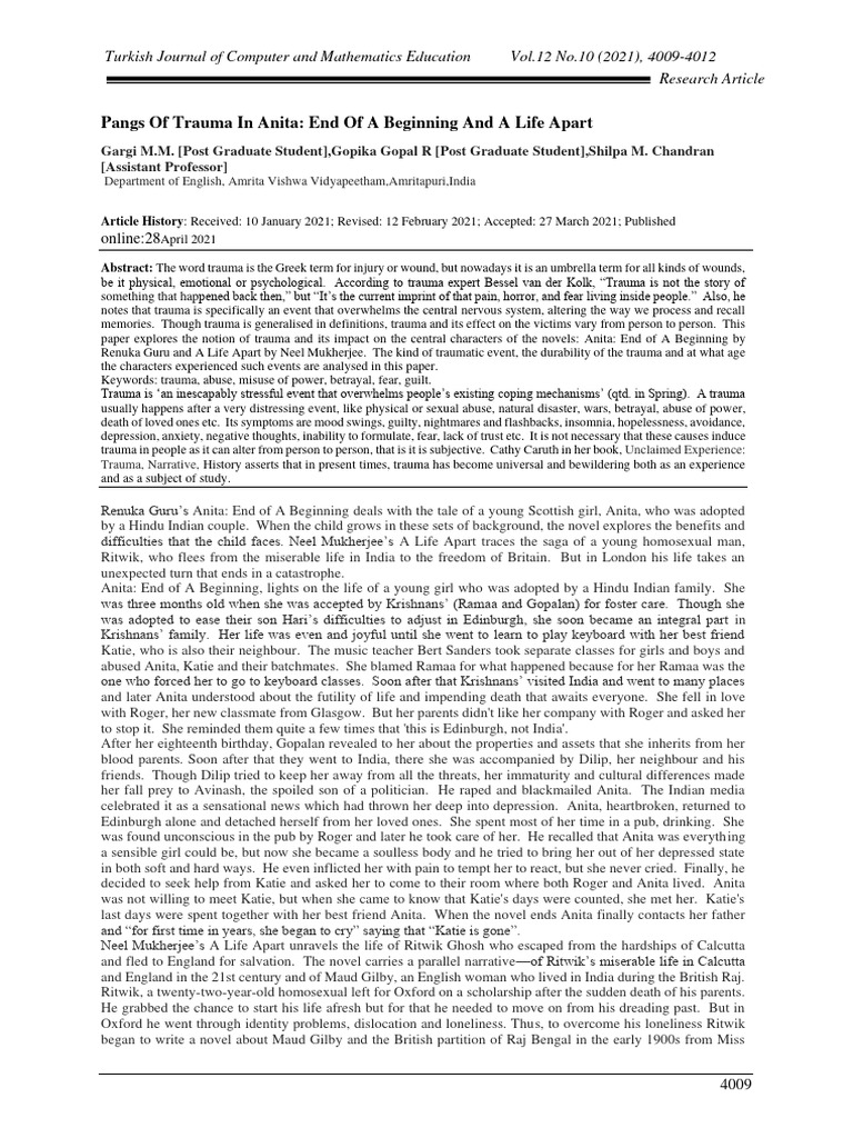 5112-Article Text-9502-1-10-20210504 | PDF | Psychological Trauma | Rape