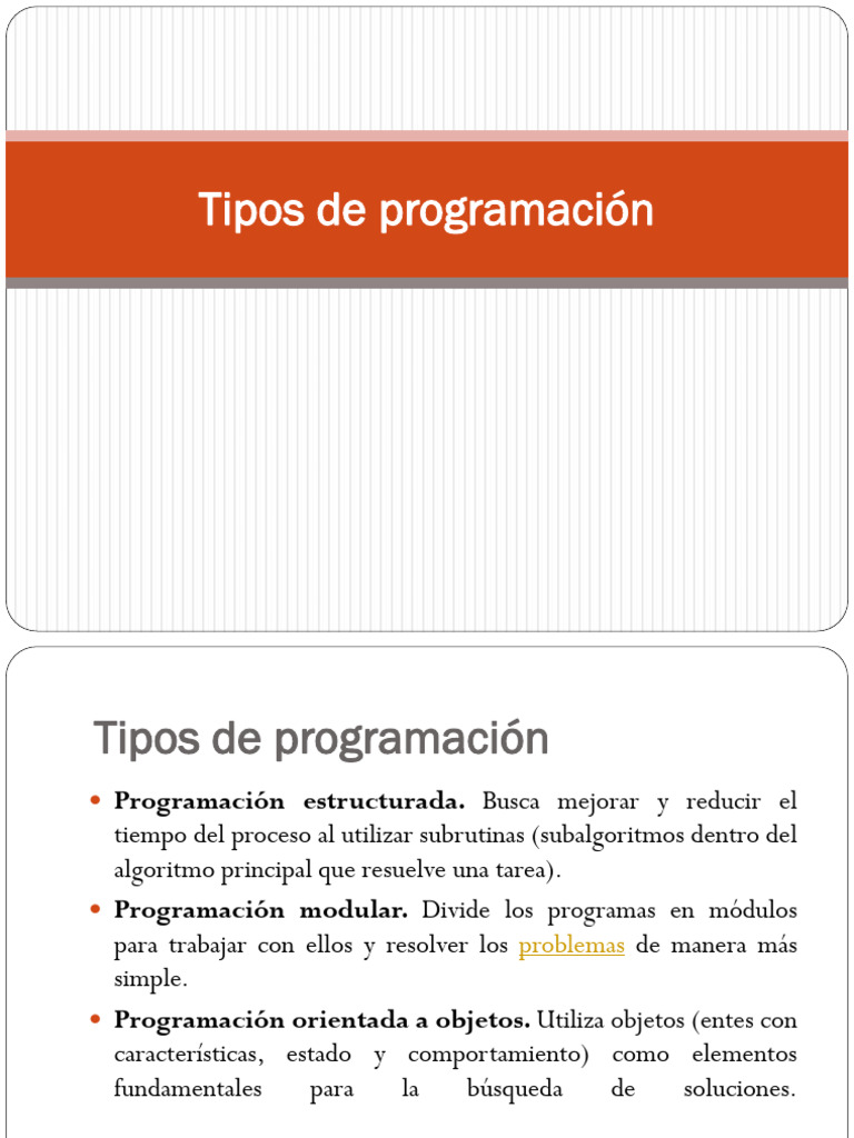 Tipos de Programación | PDF