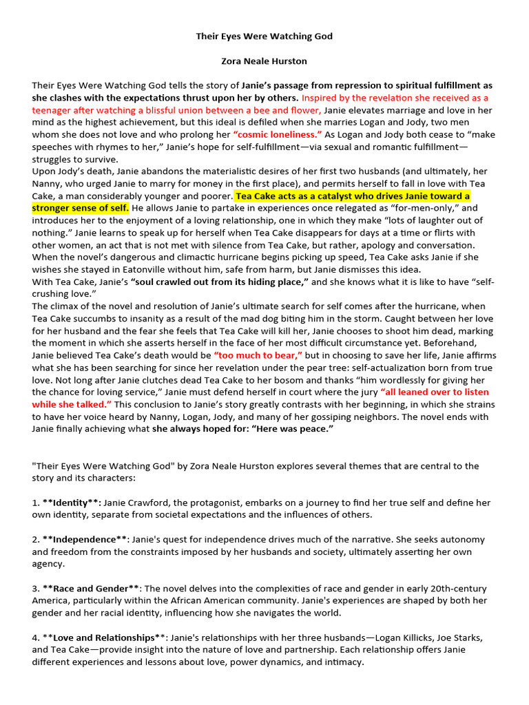 Their Eyes Were Watching God | PDF | Social Psychology