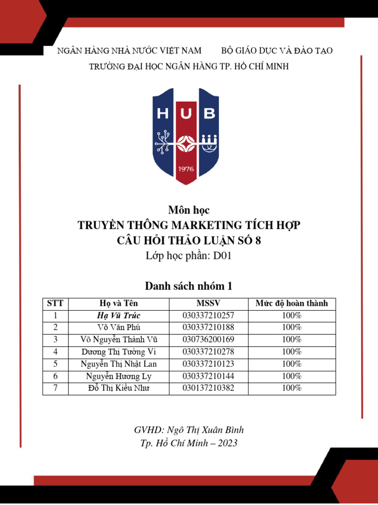 Nhóm 1 - D01 - Thaoluanso8 | PDF
