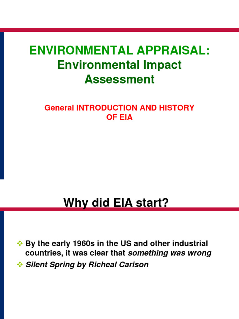 Presentation 4 Environmental Appraisal Eia 2024 | PDF | Environmental Impact Assessment ...