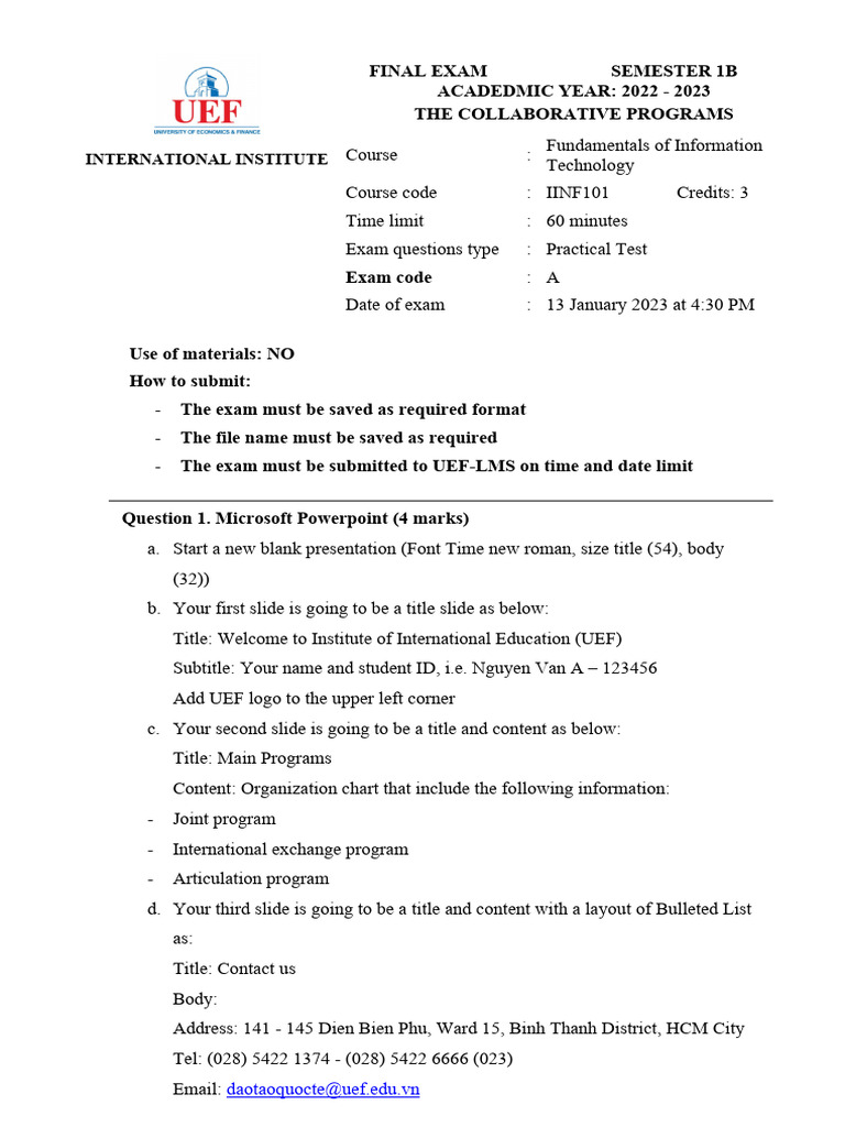 2022-2023 1B Information Technology (7) | Download Free PDF | Software ...