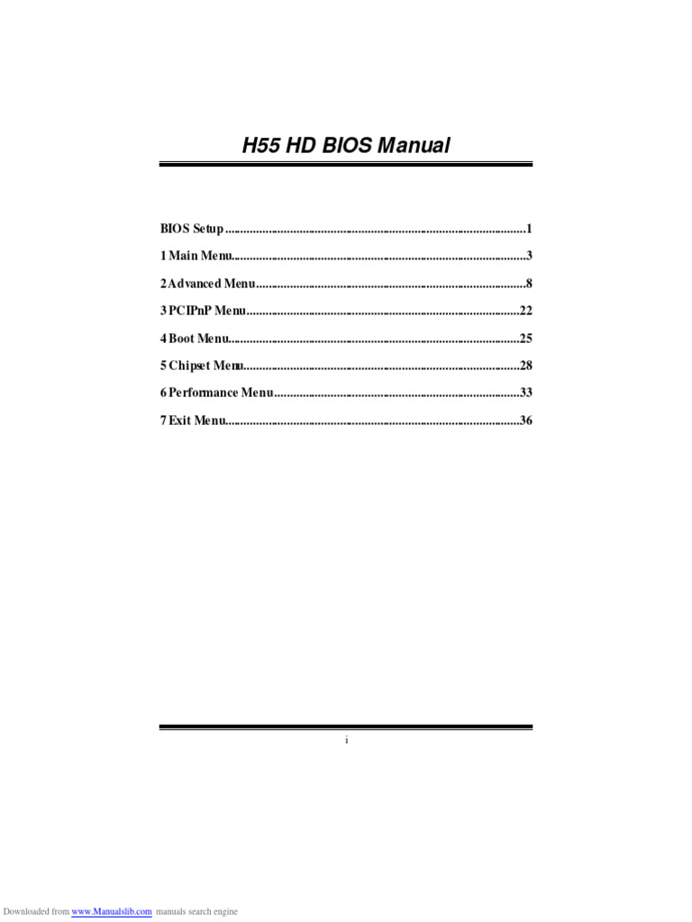 h55 HD Bios Manual | PDF | Bios | Cpu Cache