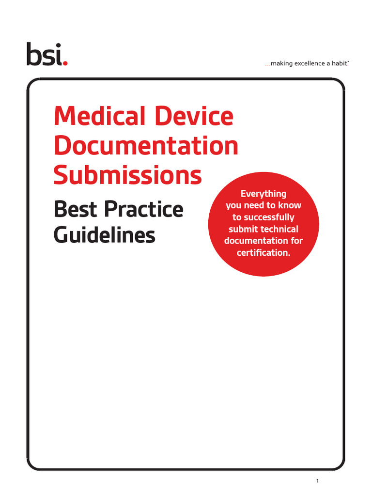 Bsi Md Best Practice Documentation Submission En Download Free Pdf