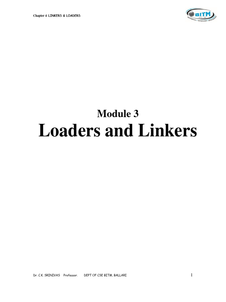 Module 3 Loaders and Linkers | PDF | Programming | Computer Program