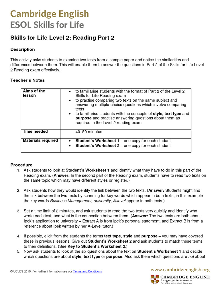 242086-skills-for-life-level-2-from-2015-reading-part-2-document | PDF ...