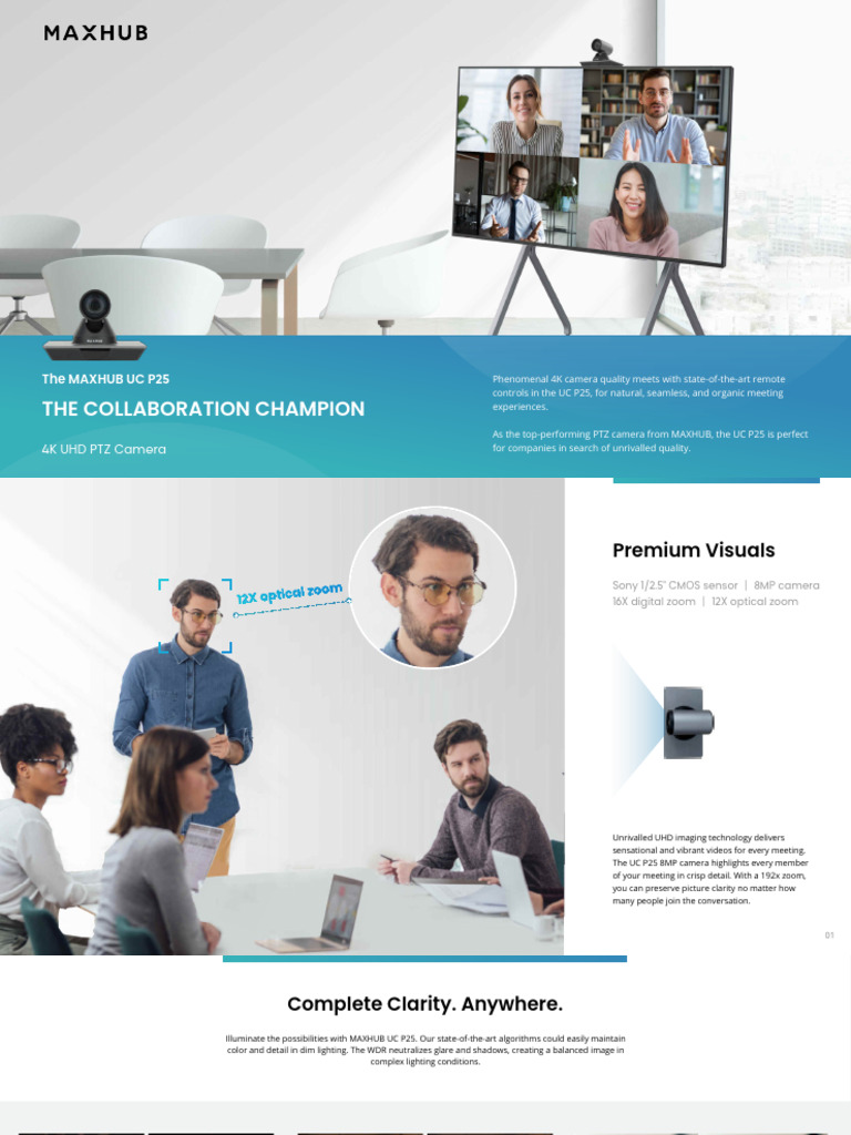 Maxhub_camera_P25_datasheet | PDF | Usb | Streaming Media