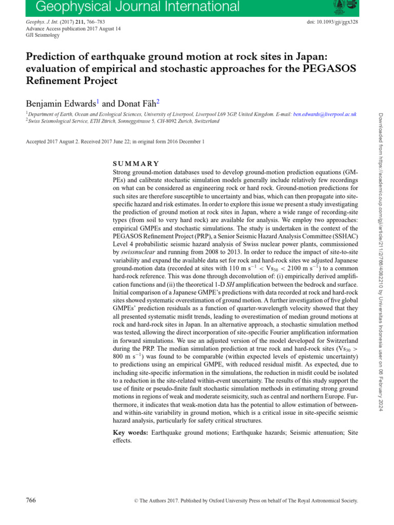 GMPE Amplification | PDF | Seismology | Spectral Density
