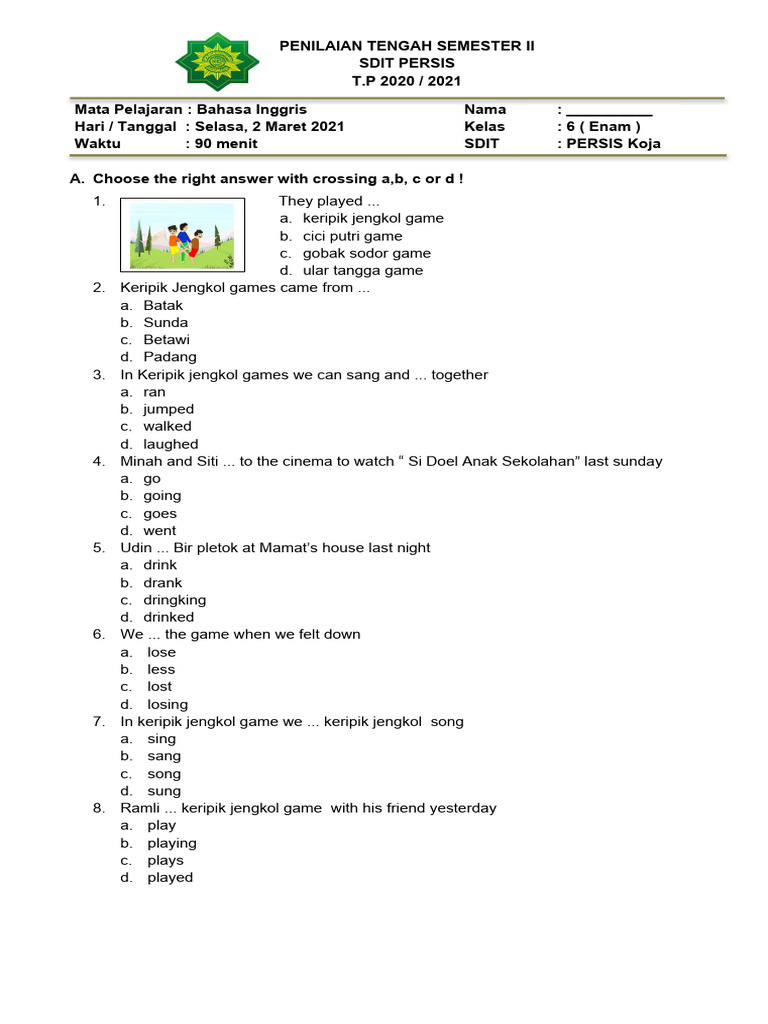 Soal kelas 6 | Download Free PDF | Passenger Rail Transport | Electric Public Transport