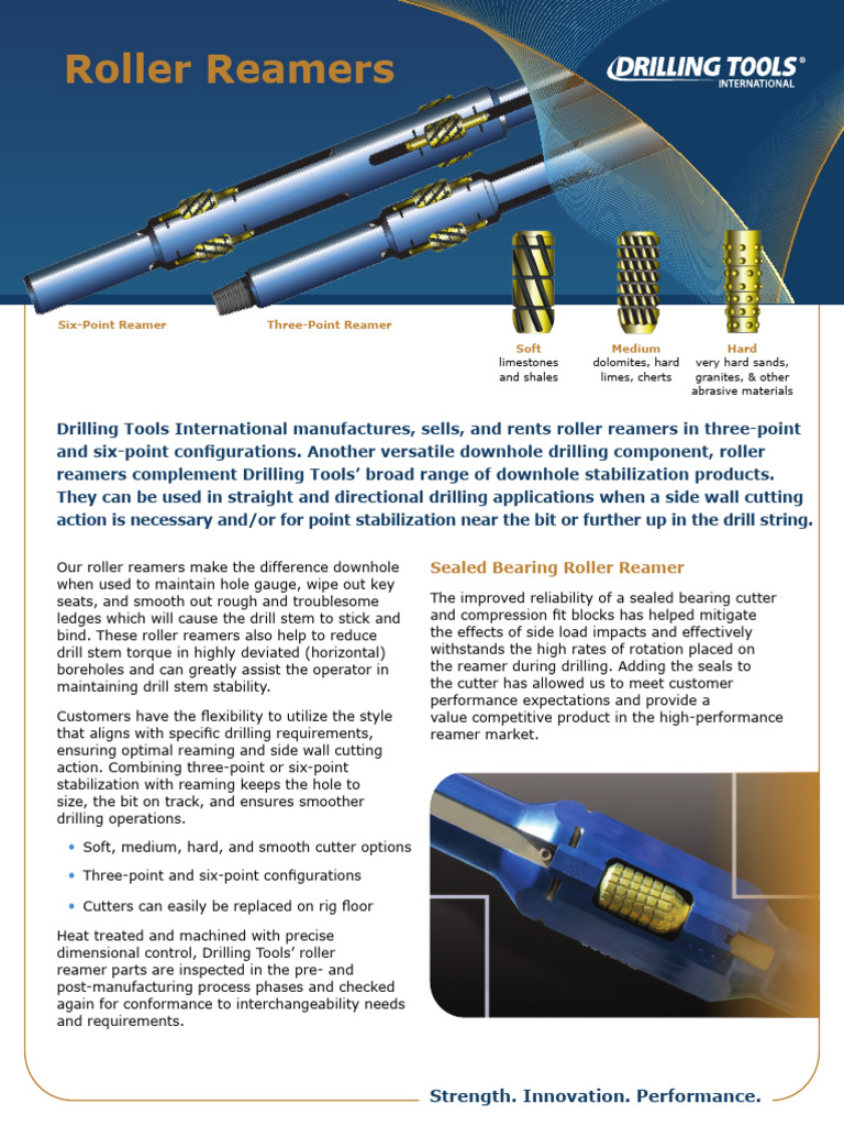 SS Roller Reamers | PDF | Drilling | Tools