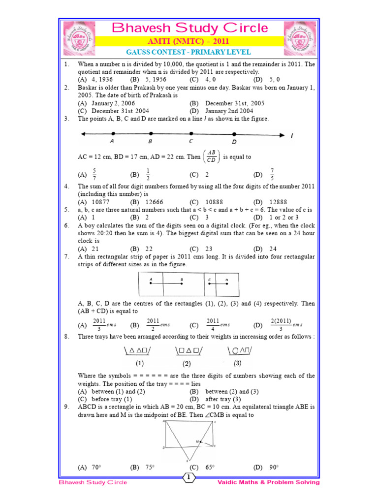 2011 | PDF | Arithmetic | Mathematics